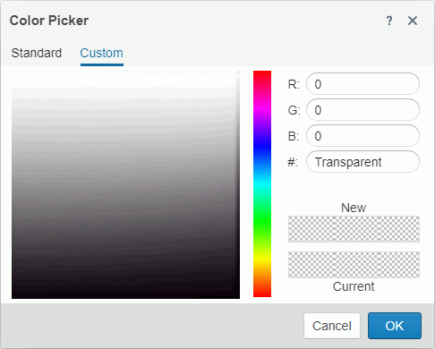 Color Picker Dialog Box Properties