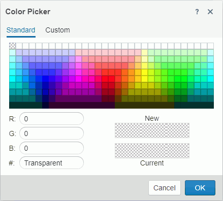 Color Picker Dialog Box Properties